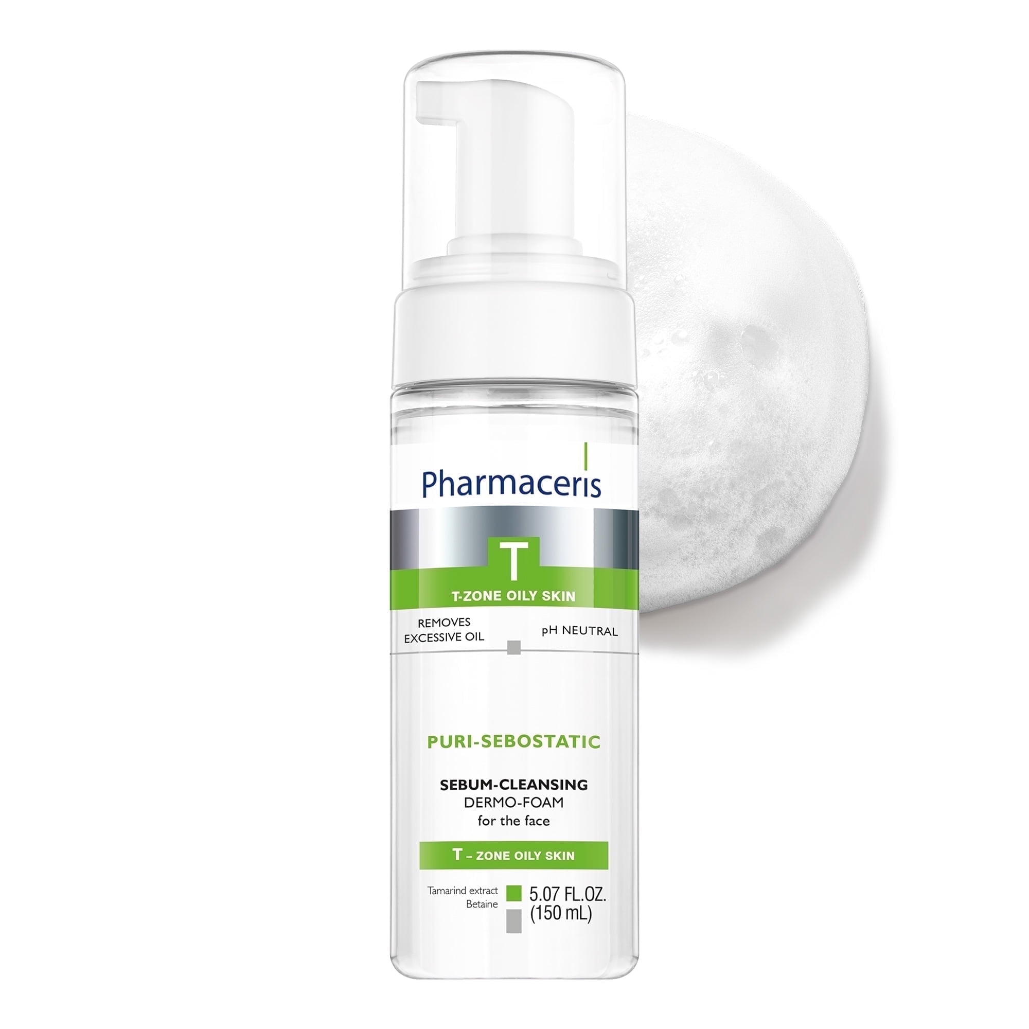 Pharmaceris Sebum Cleansing Foam, Face Cleanser, Face Wash Gently ...
