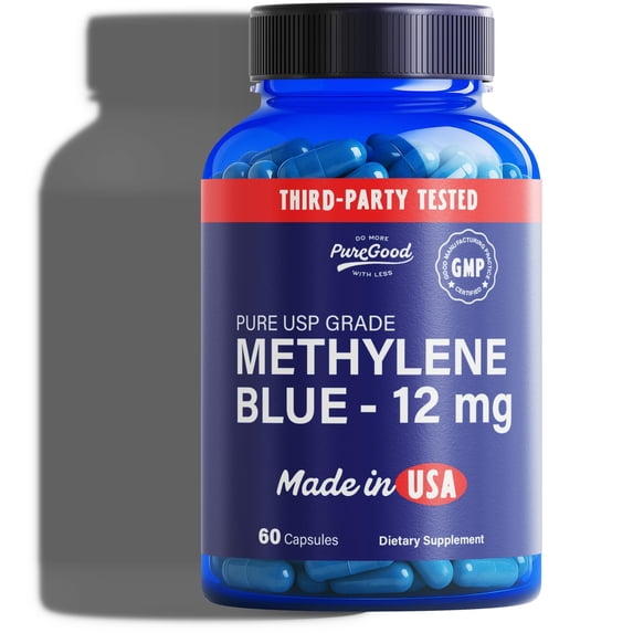 Pharmaceutical Grade Methylene Blue Capsules (60 Count 12mg Capsules ...