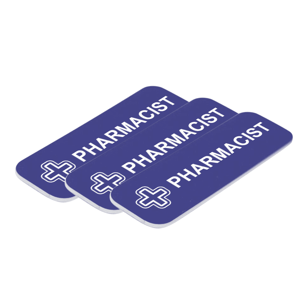 Pharmacist 1 x 3" Name Tag/Badge, Blue, (3 Pack) - Walmart.com