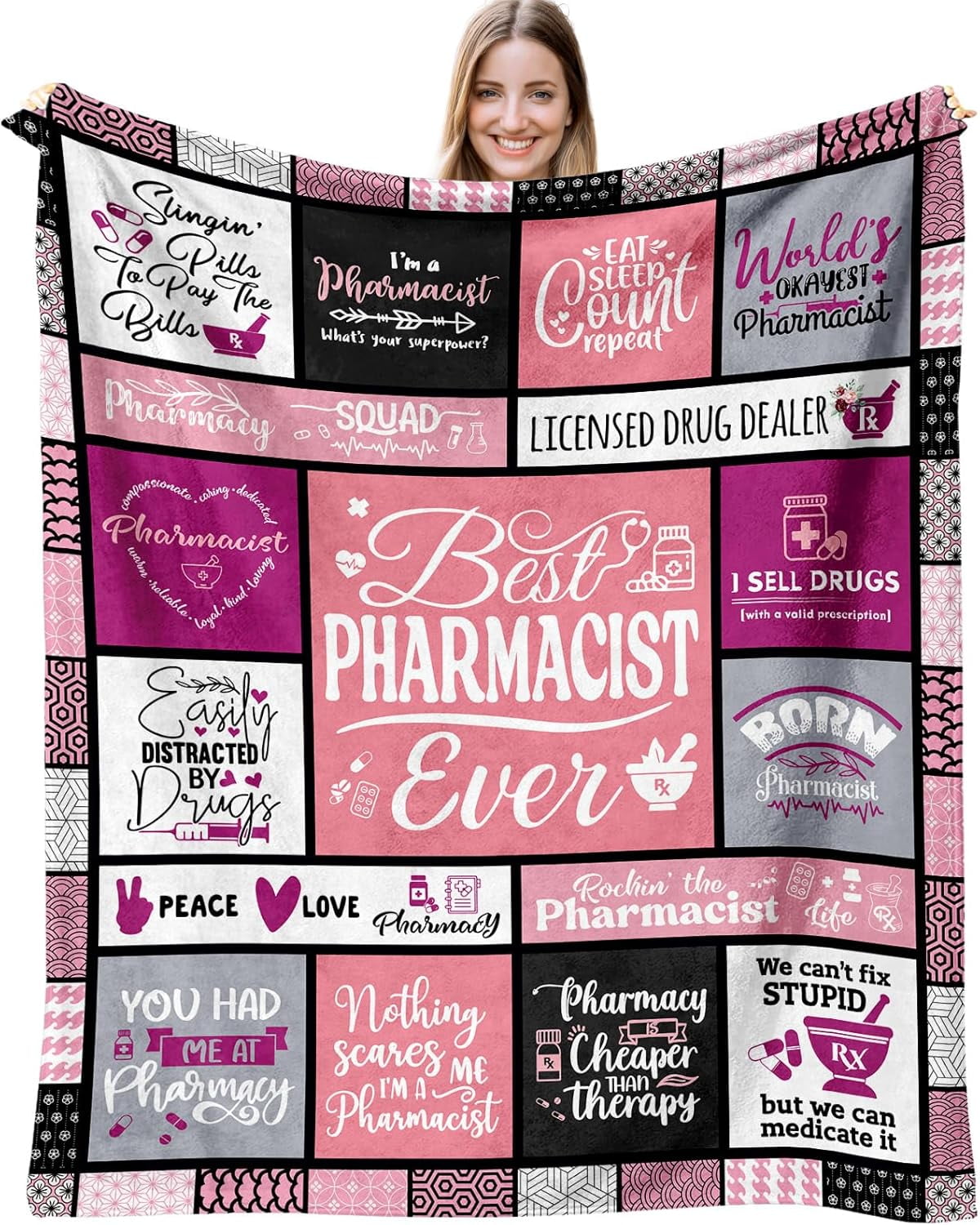 Pharmacist Gifts Blanket 60" x 50" , Pharmacist Gifts for Women, Gifts ...