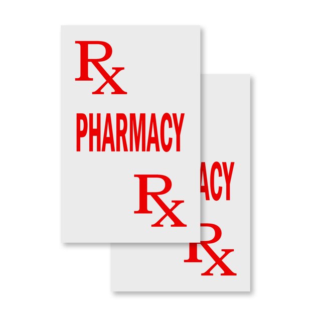 Pharmacy (2-PACK) 24" x 36" Vinyl Decals | Sign Insert Peel & Stick ...