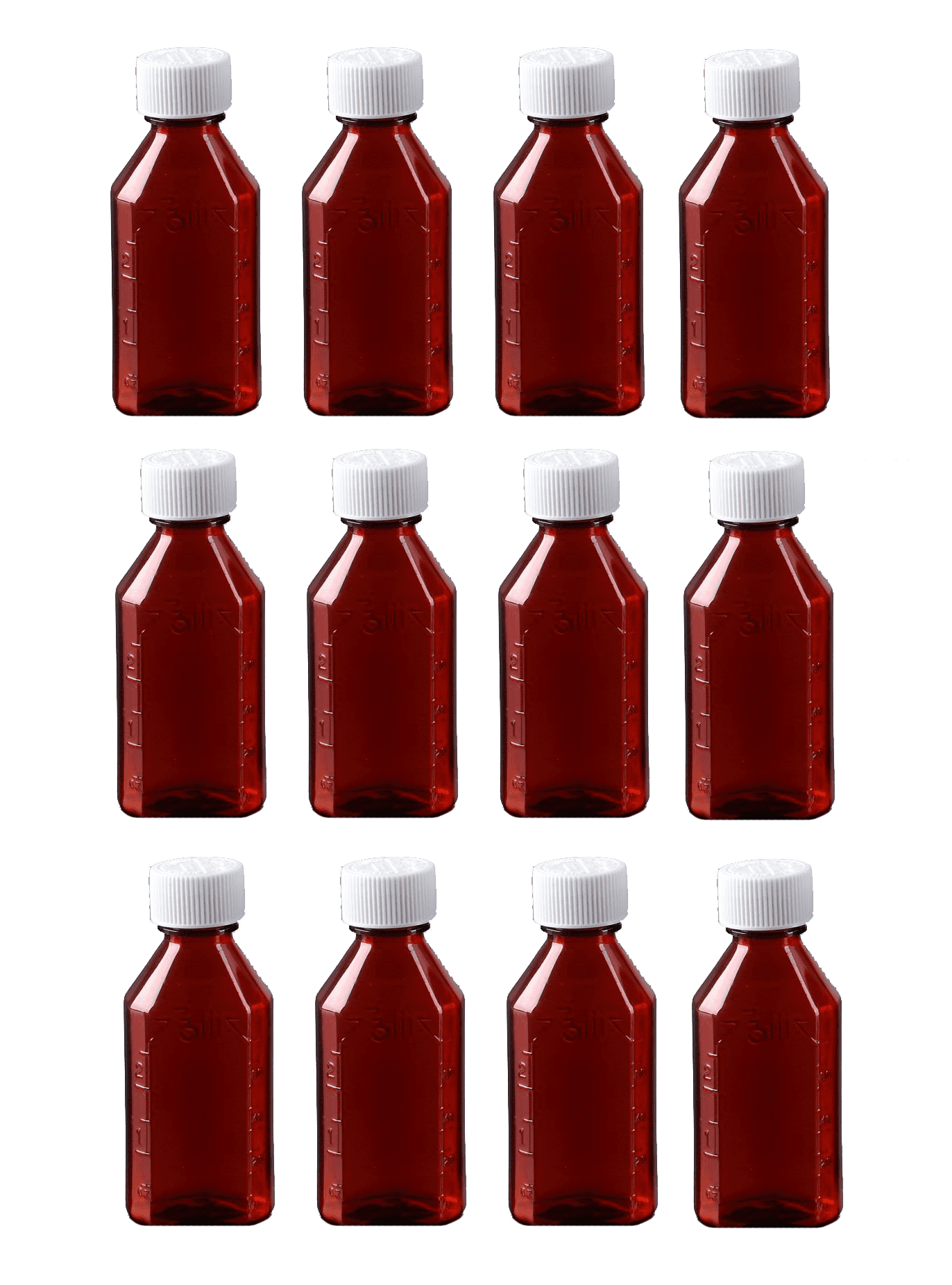 Pharmacy Bottle - Oval Plastic Bottle - 1 oz - Amber - Child Resistant ...