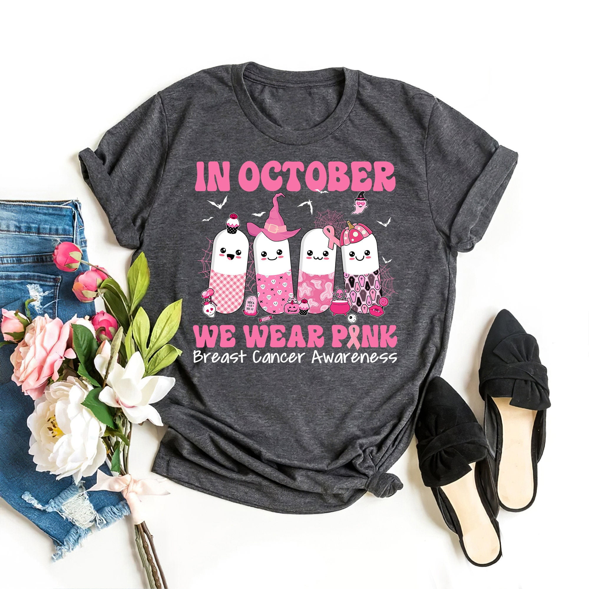 Pharmacy Breast Cancer Support Shirt, In October We Wear Pink, Pharmacy ...