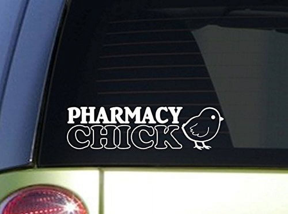 Pharmacy Chick *J212* 8 inch wide Sticker pharmacist decal - Walmart.com