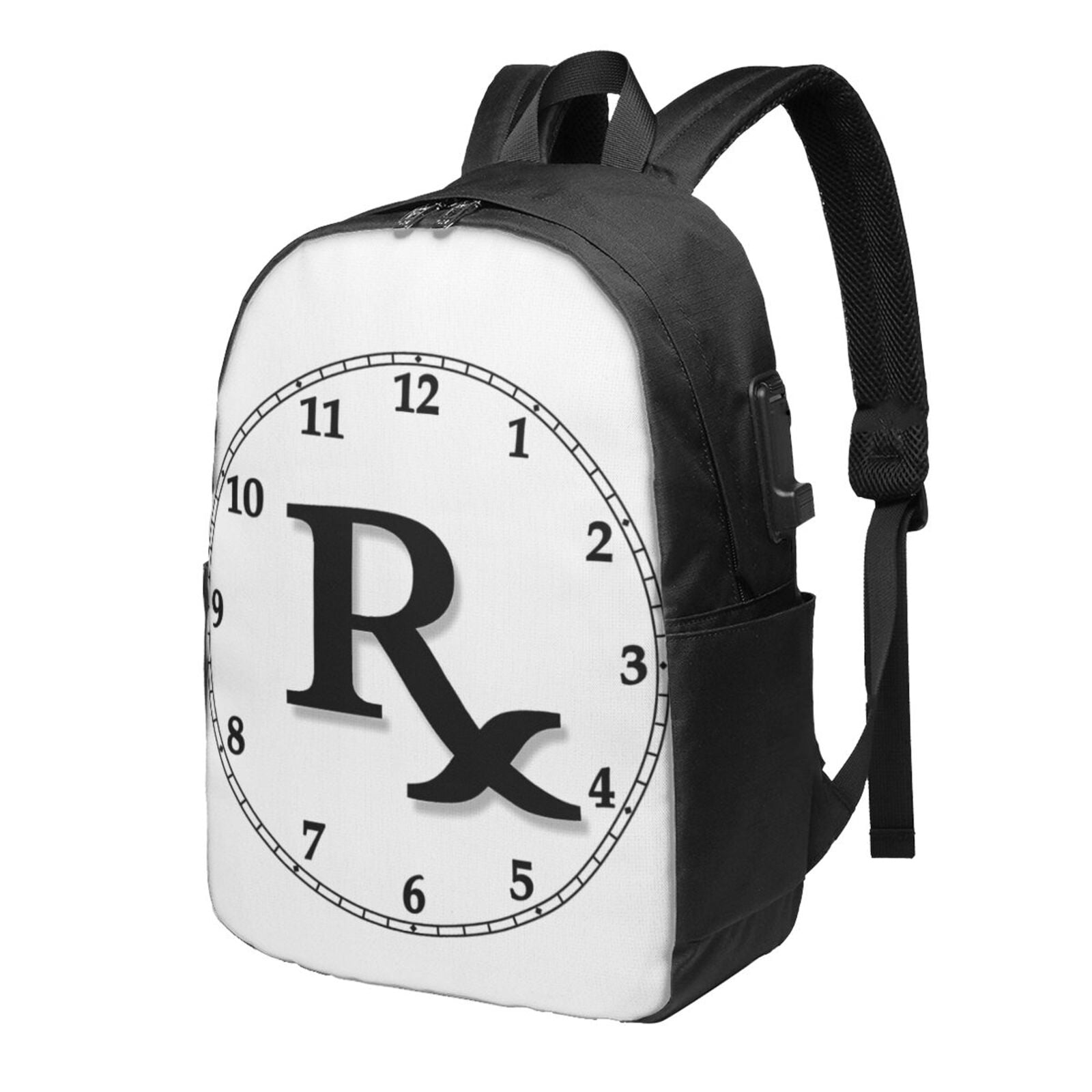 Pharmacy Clock Backpack Fashion Travel Backpack Laptop Backpack 17 Inch ...