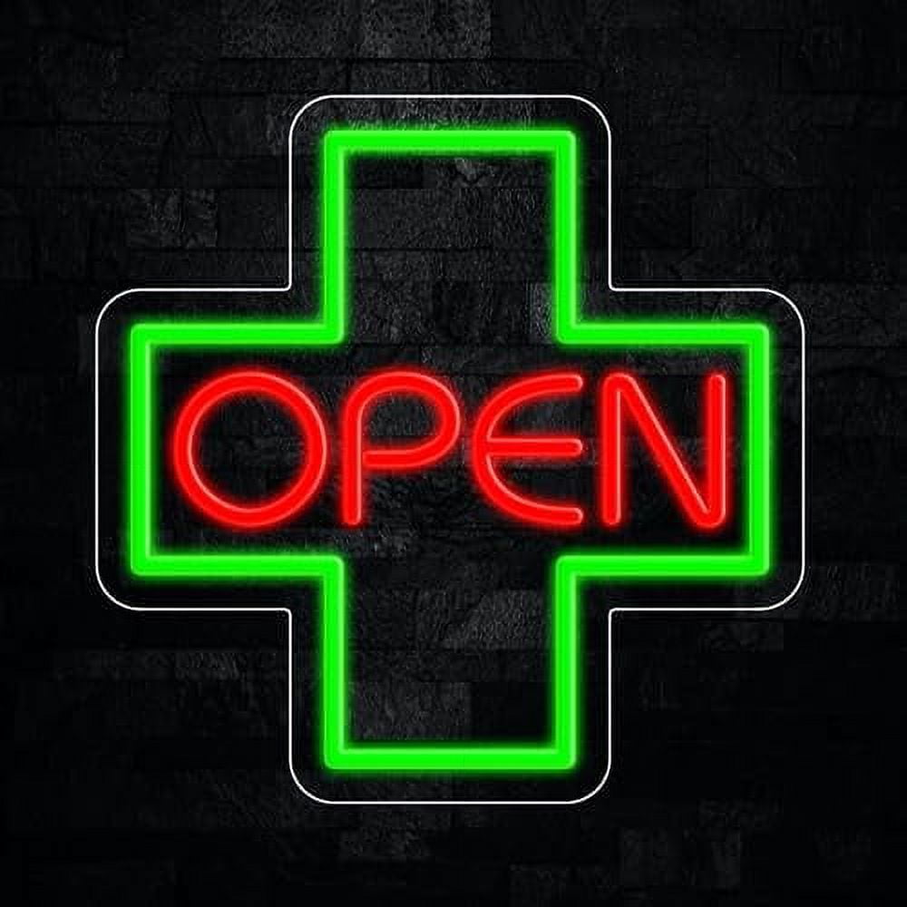Pharmacy Cross Neon LED Sign 14"L x 14"H #32597 - Walmart.com