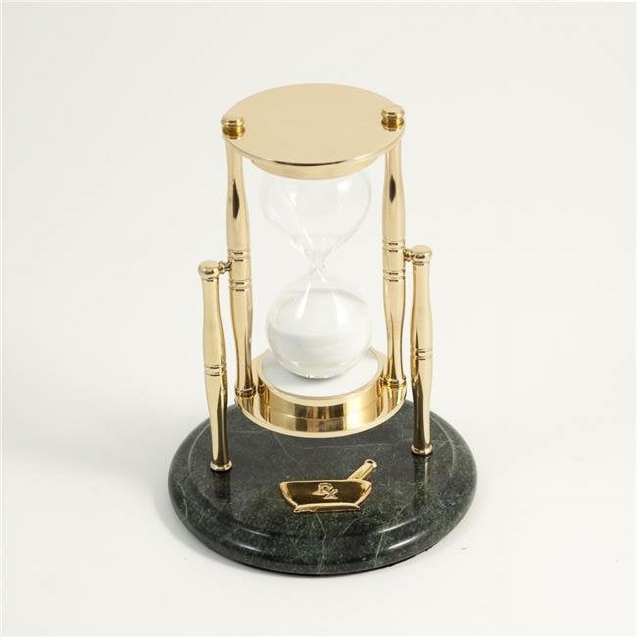 Pharmacy Green Marble 30 Minute Sand Timer w/Brass Accents QGM21492 ...