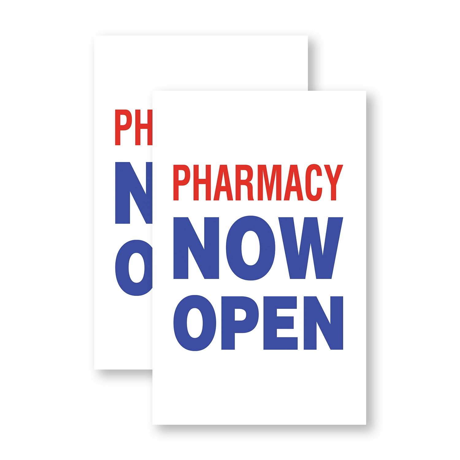 Pharmacy Now Open (2-Pack) 24 Inch x 36 Inch Vinyl Decals | Sign Insert Peel & Stick Decals ...