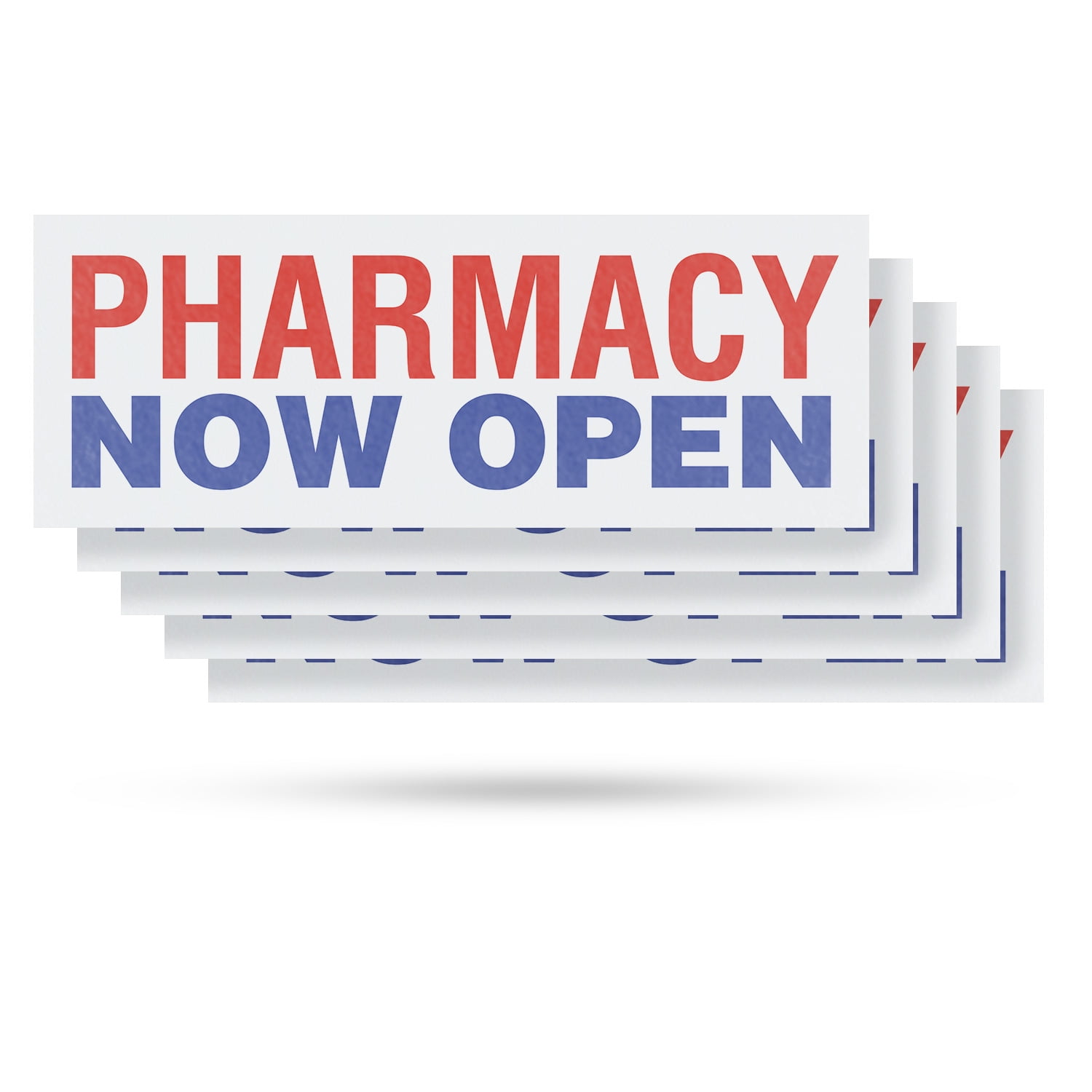 Pharmacy Now Open Vinyl Decal 5 Pack of 12 Inch x 5 Inch Weatherproof ...