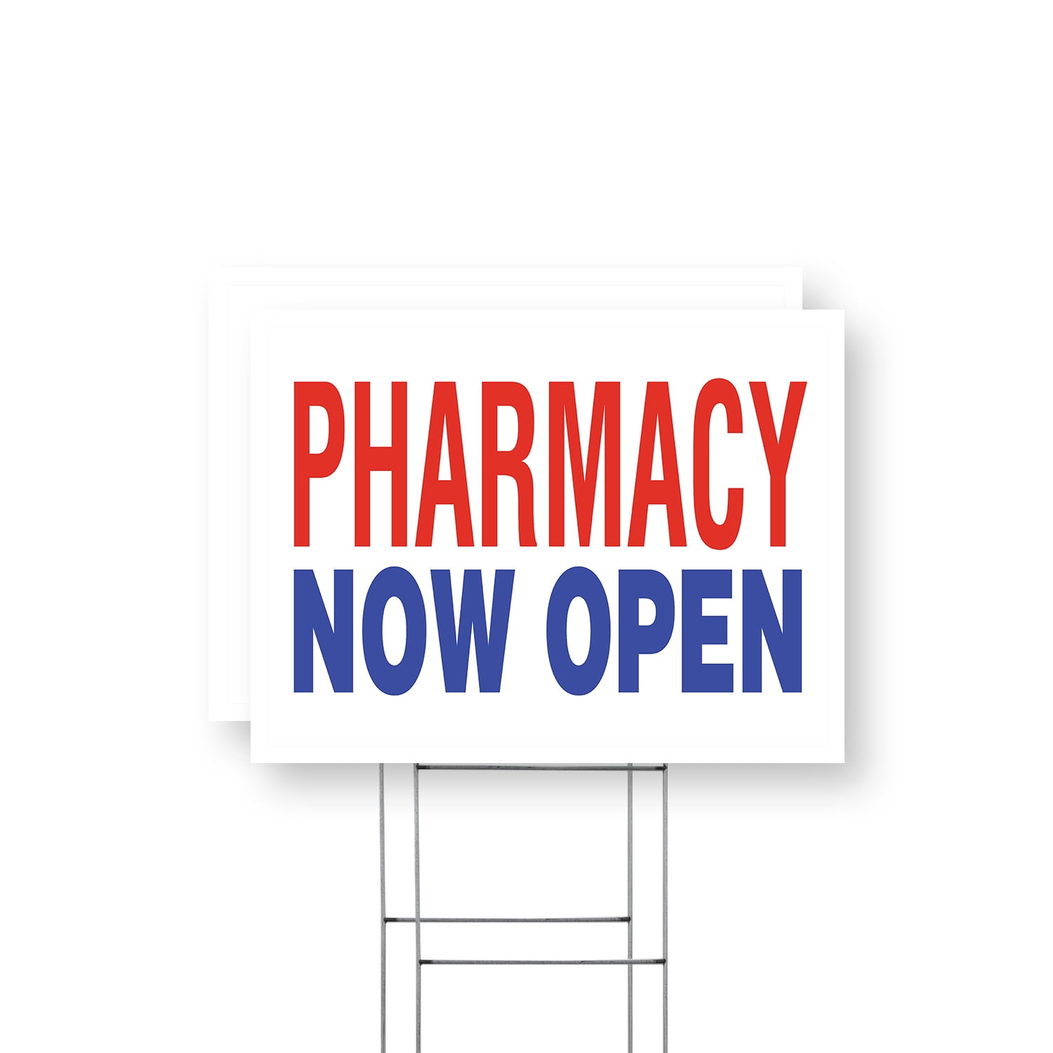 Pharmacy Now Open Yard Sign 2 Pack of 18 Inch x 24 Inch Double Sided ...