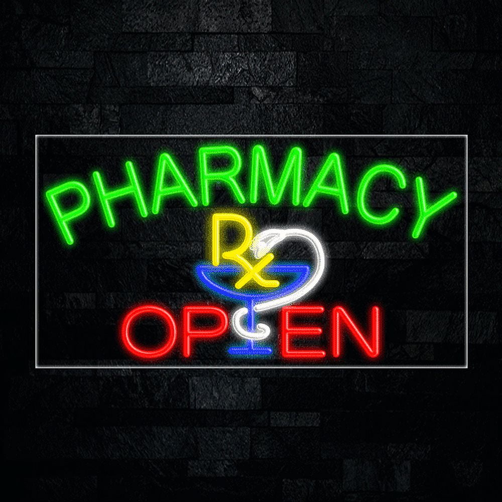Pharmacy Open-LED Neon Sign 33"L x 18"H #30690 - Walmart.com