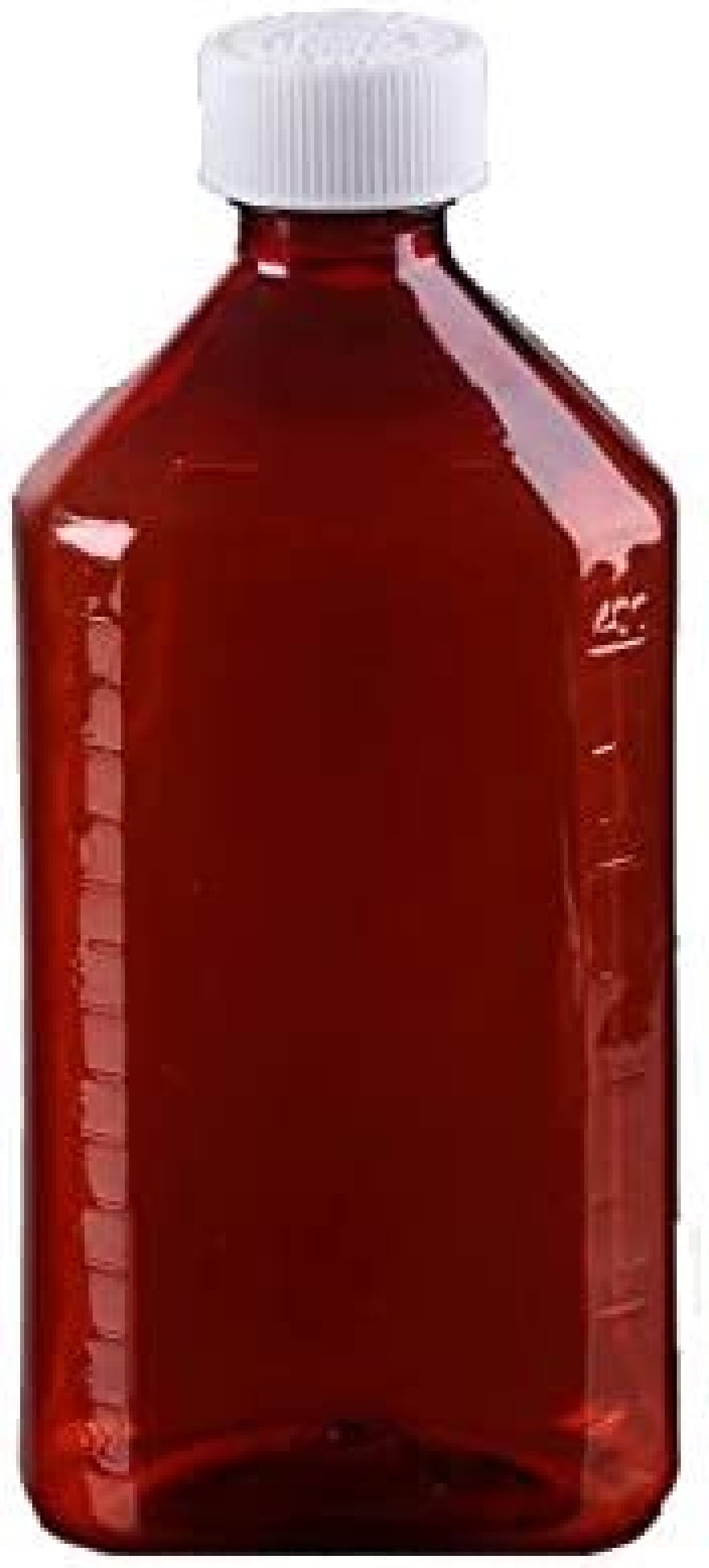 Pharmacy Oval Bottle Amber 16 oz with CR Caps Included (QTY. 25 ...