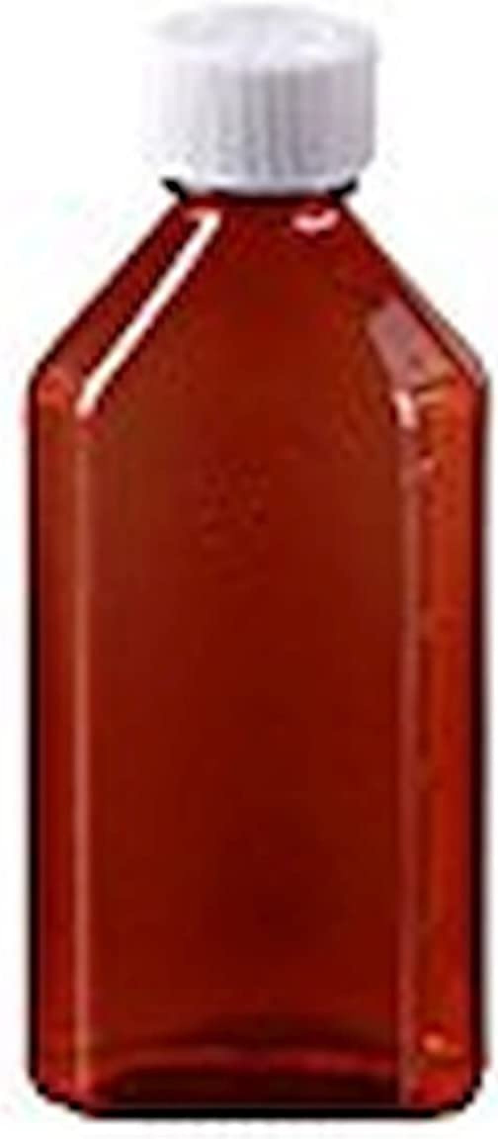 Pharmacy Oval Bottle Amber 4 oz with CR Caps Included (QTY. 100 ...
