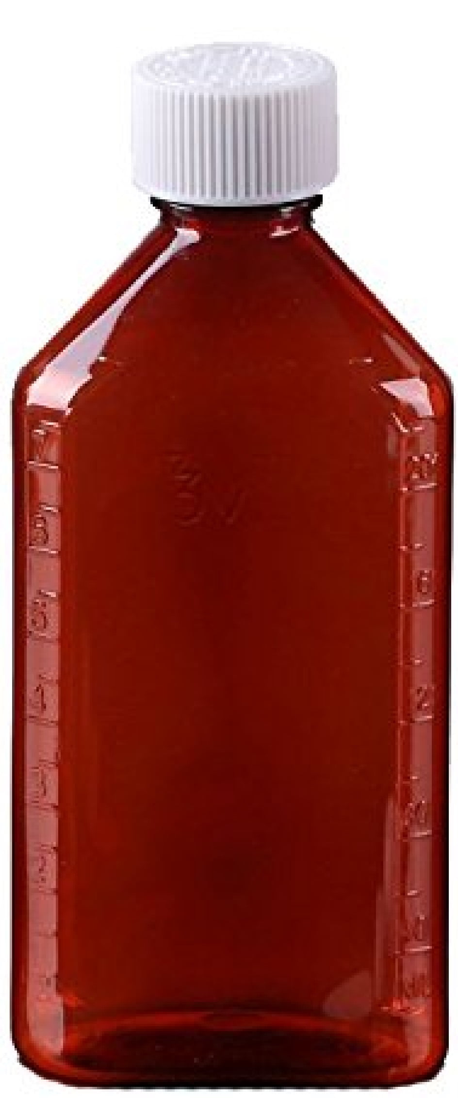 Pharmacy Oval Bottle Amber 6 oz with CR Caps Included (QTY. 50 ...