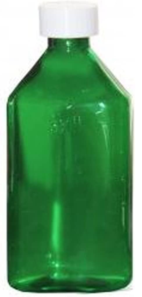 Pharmacy Oval Bottle Green 2 oz with CR Caps Included (QTY. 100 ...