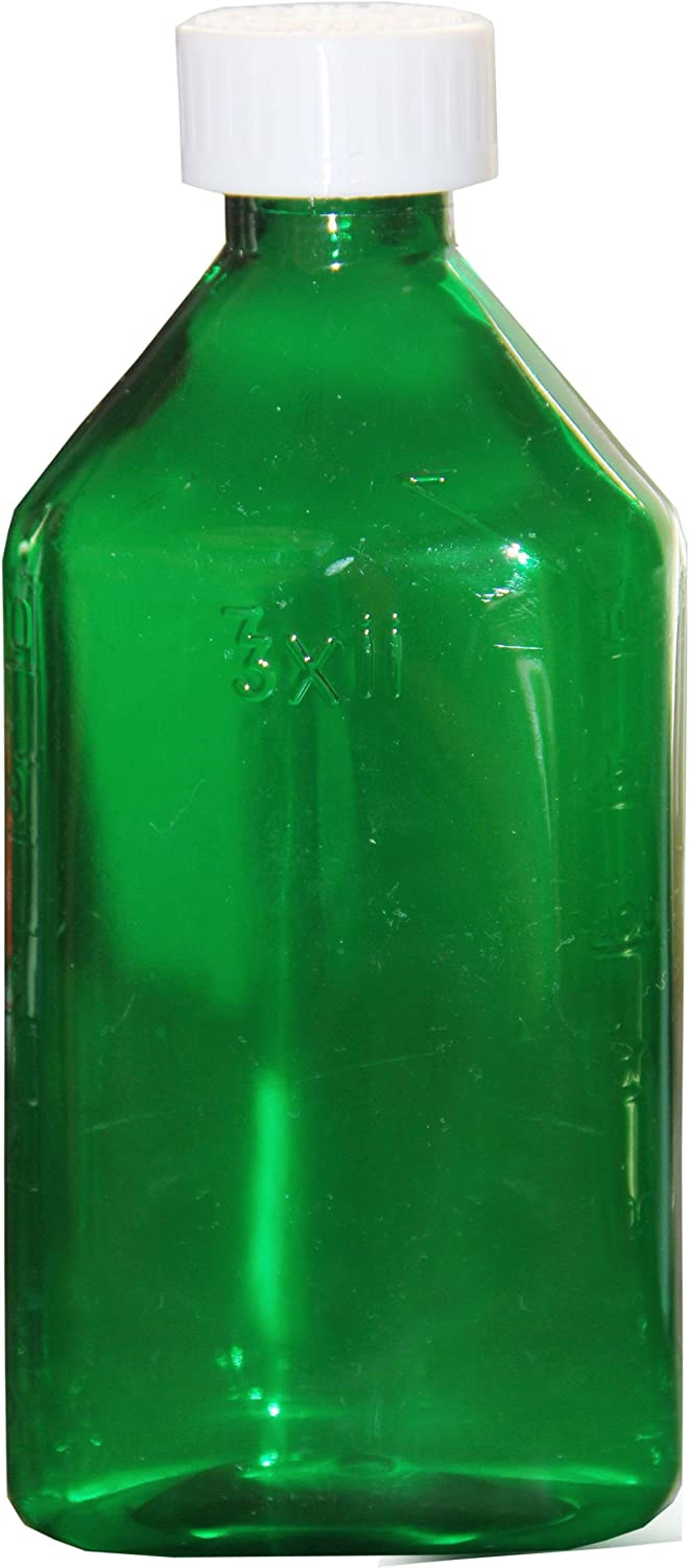 Pharmacy Oval Bottle Green 4 oz with CR Caps Included (QTY. 100 ...