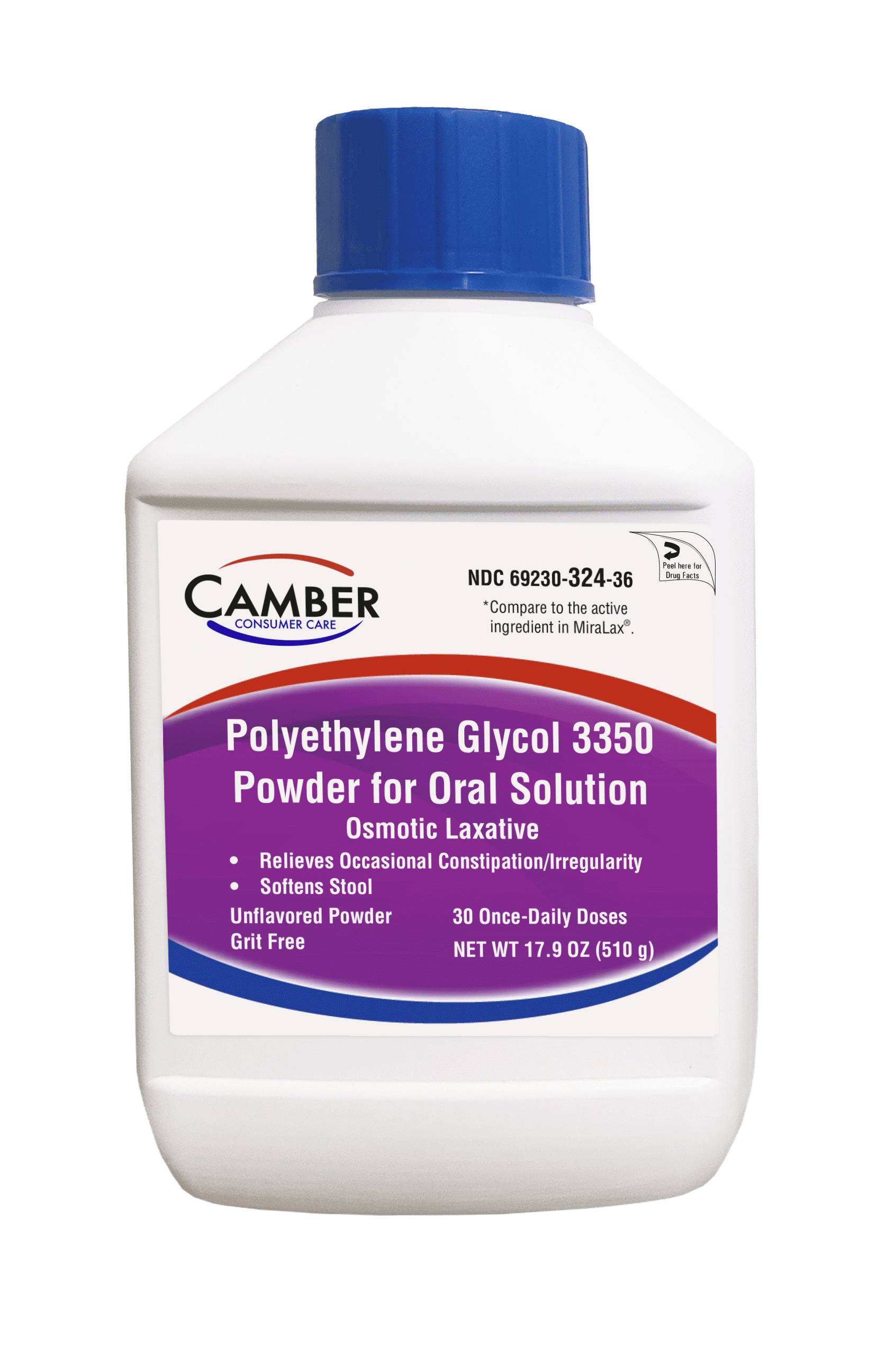 Camber Polyethylene Glycol 3350 Powder for Constipation, 17gm HSA/FSA ...