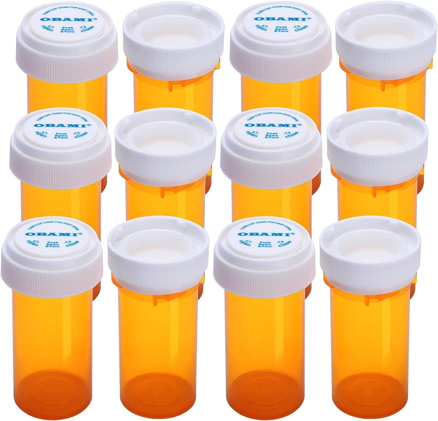 Pharmacy Prescription Vials, Amber Child Resistant Medicine Bottle, 16 ...
