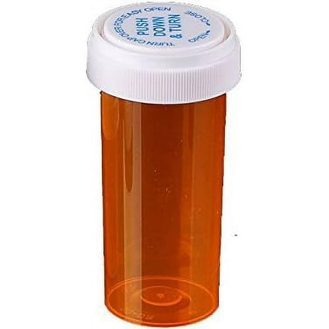 Pharmacy Prescription Vials, Amber Child Resistant Medicine Bottle, 40 ...
