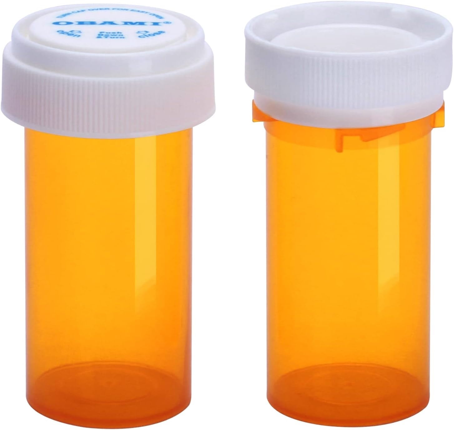 Pharmacy Prescription Vials, Amber Child Resistant Medicine Bottle, 8 ...