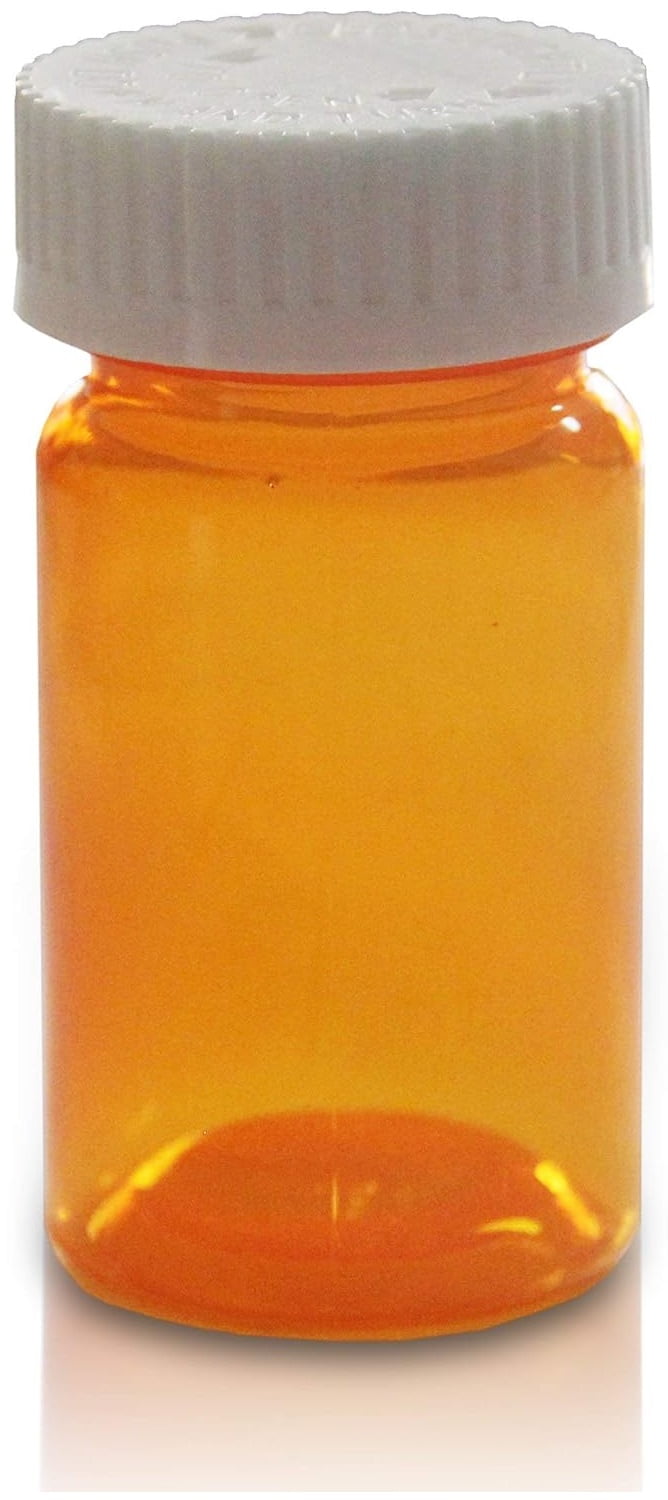 Pharmacy Prescription Vials, Amber Screw Cap Bottle, 8 Dram Twist Pro ...