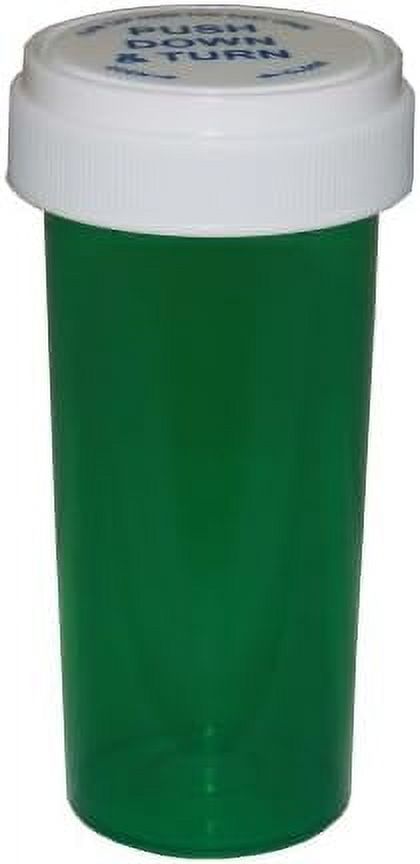 Pharmacy Prescription Vials, Green Child Resistant Medicine Bottle, 16 ...
