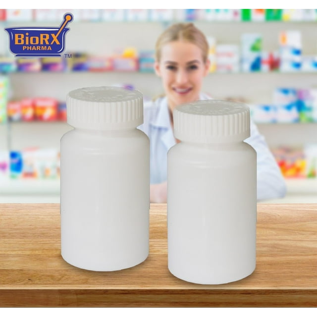 Pharmacy Prescription Vials, White Pill Bottle, 16 Dram Mega Pro Child ...