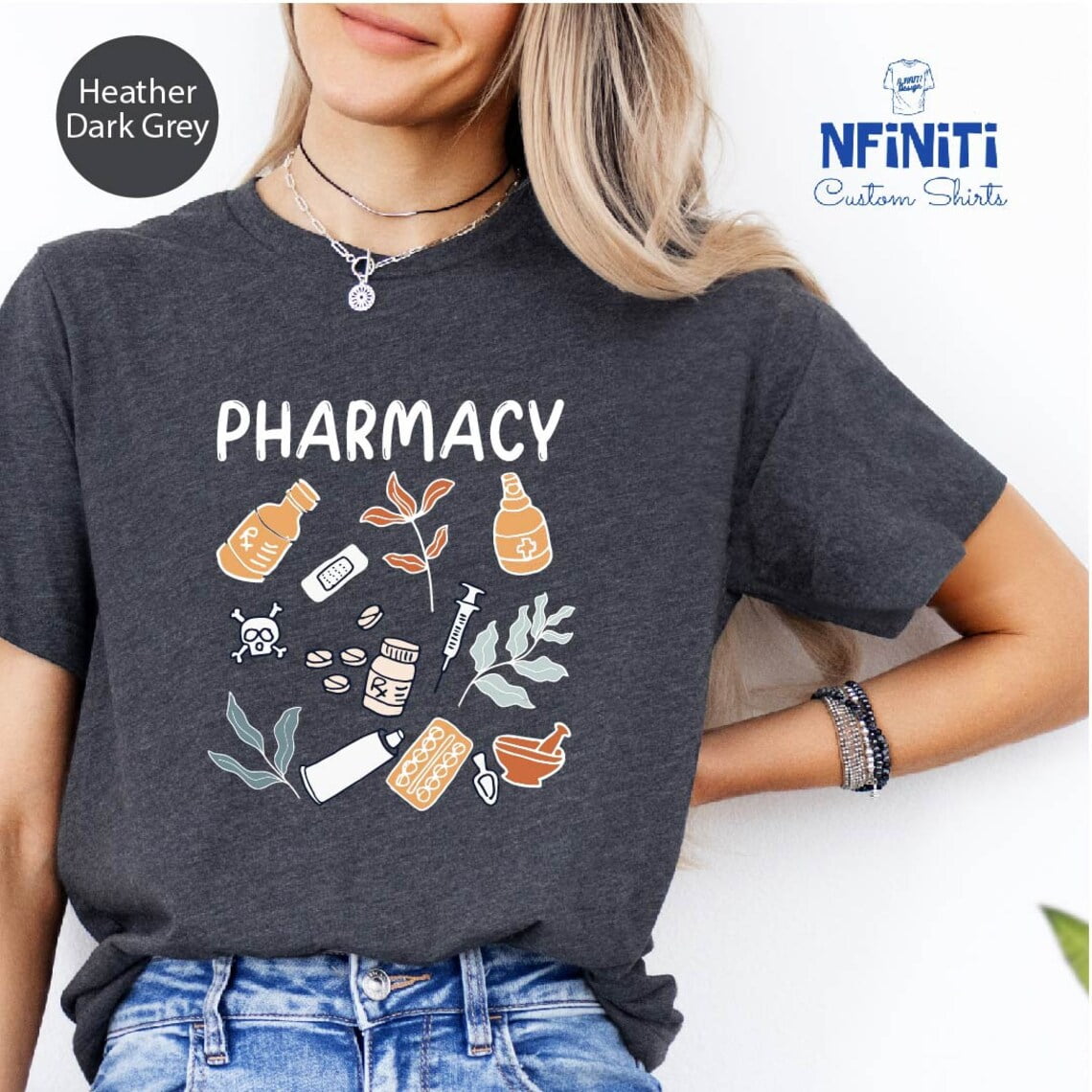 Pharmacy Student T-Shirt, Medicine Injector Design All Size S-5Xl ...