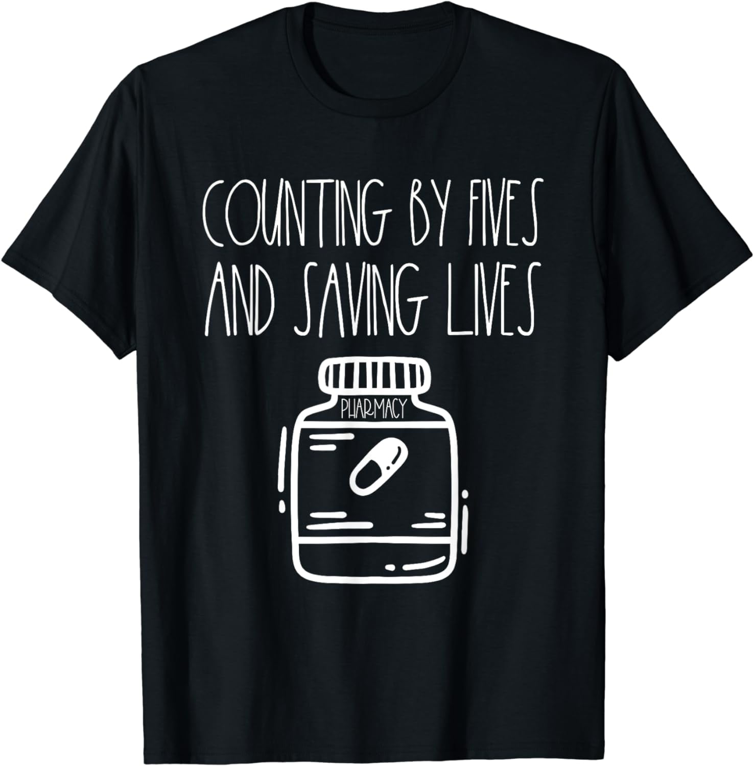 Pharmacy Tech Humor Pharmacist Week Counting Pills PharmD T-Shirt ...