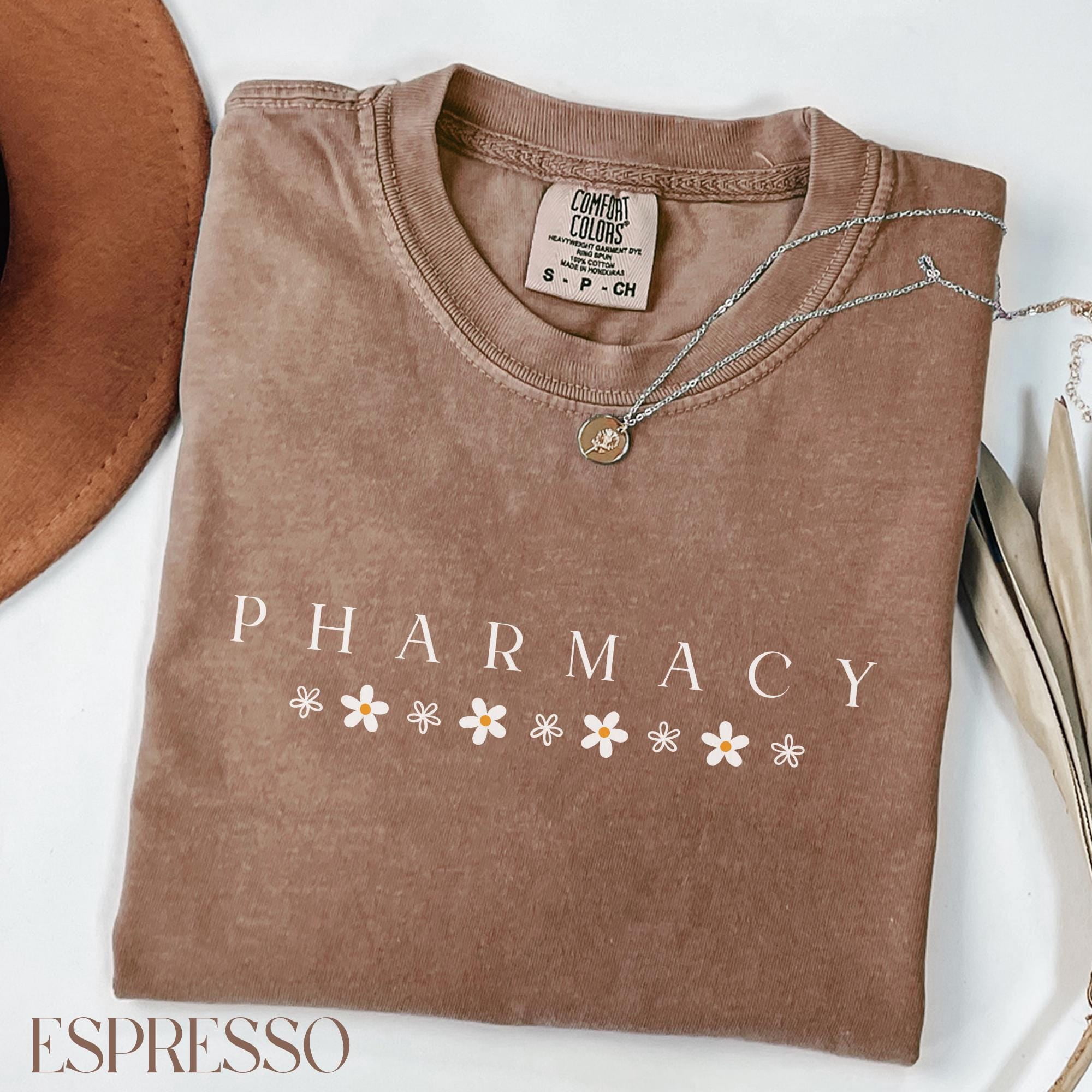 Pharmacy Tech Shirt Daisy Floral Design - Walmart.com