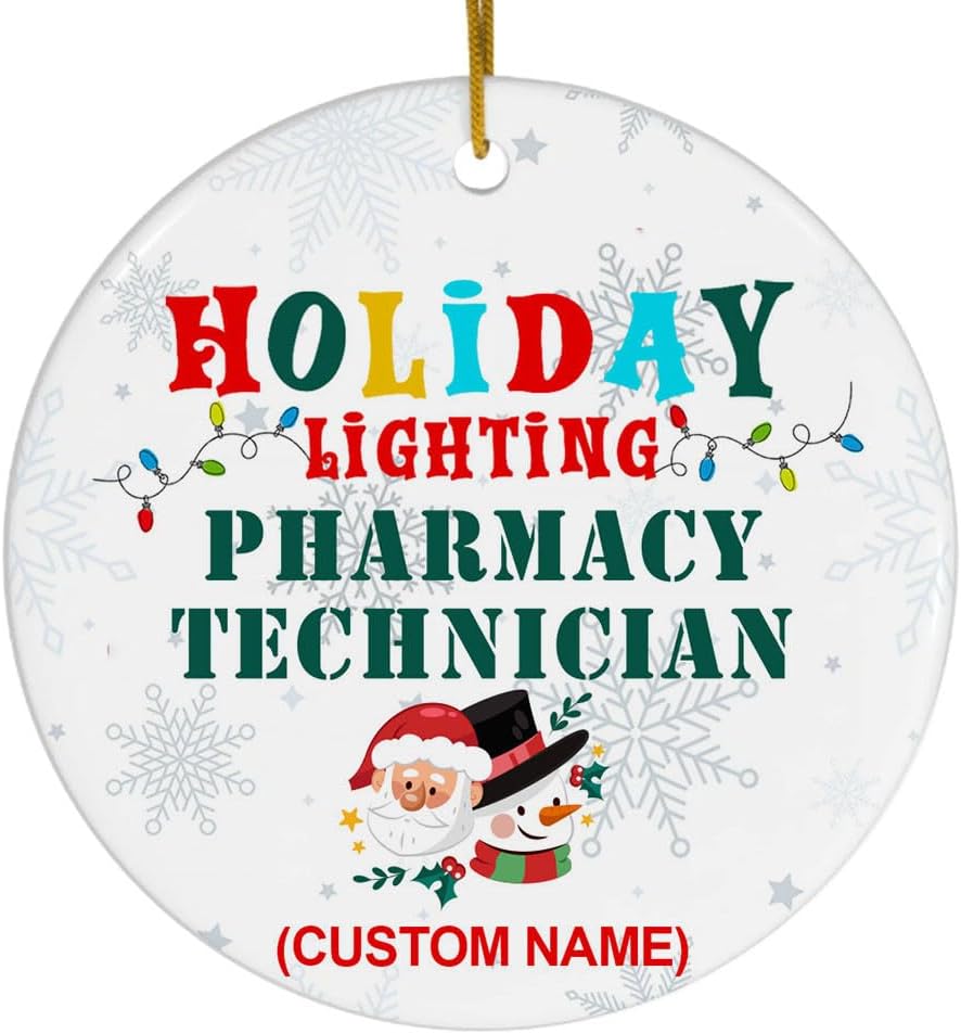 Pharmacy Technician Christmas Ornaments 2025 for Women Friendship ...