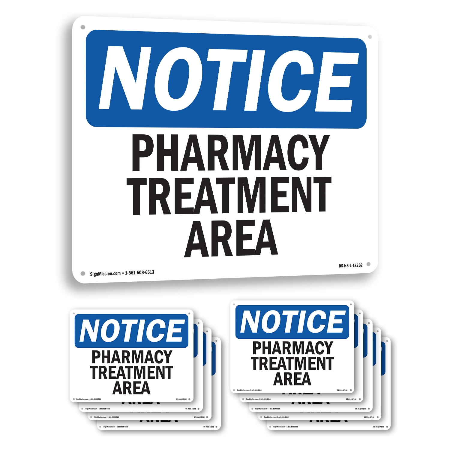 Pharmacy Treatment Area OSHA Notice Aluminum Sign 24 Inch x 18 Inch ...
