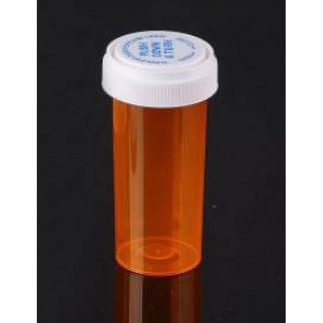 Pharmacy Vial 60 Dram - Amber (Pack of 12) Reversible Cap Prescription ...