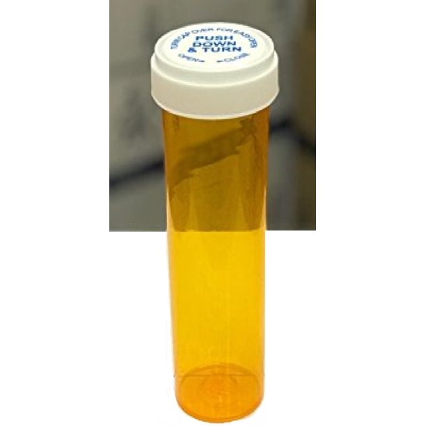Pharmacy Vials 60 Dram, 222 ml, Amber (Pack of 12) Push Down Caps ...