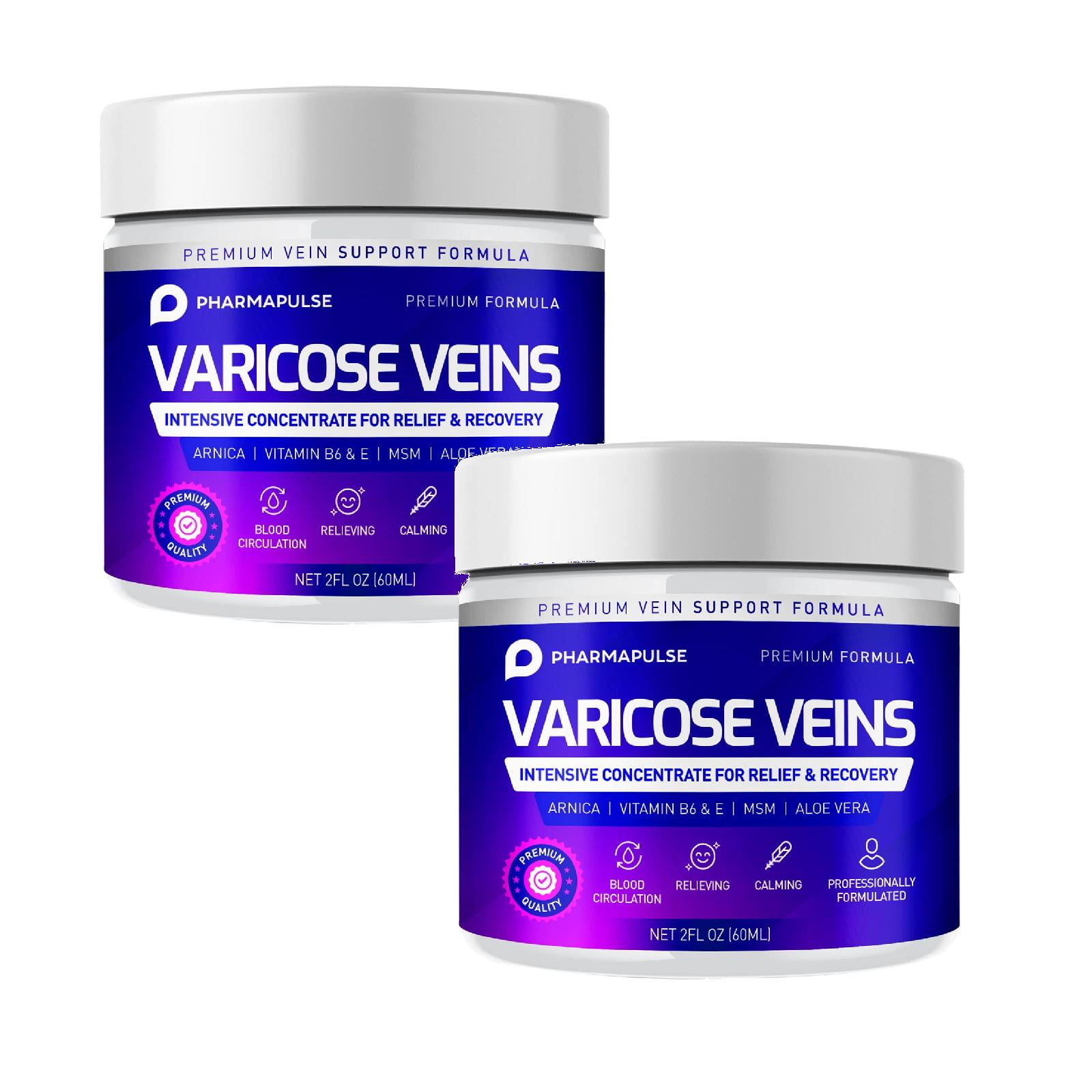 Pharmapulse Varicose & Spider Vein Cream HYZ01, Fast-Acting Soothing Leg Cream, Anti-Aging ...