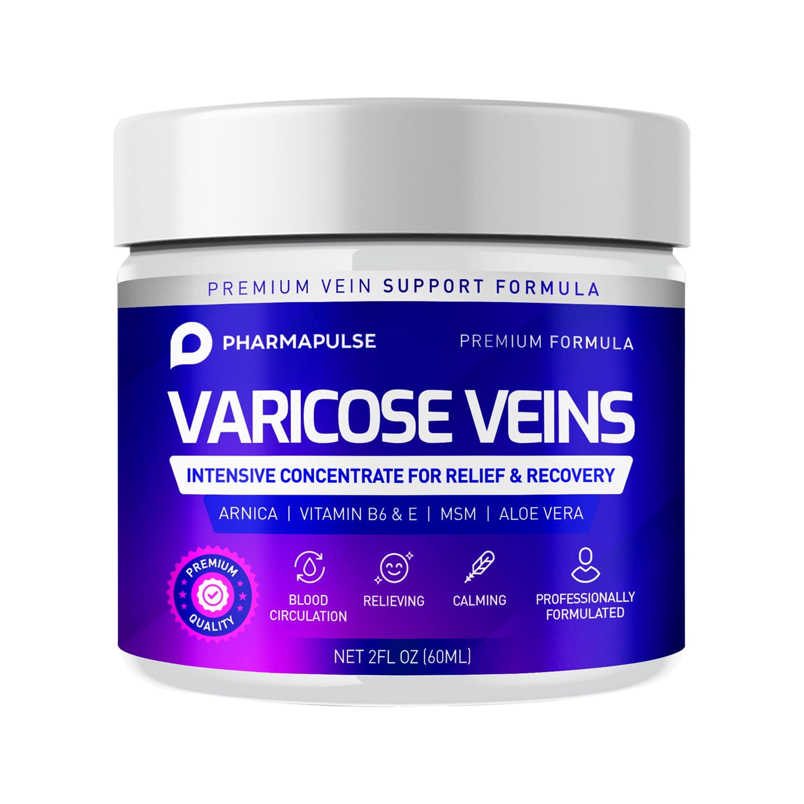 Pharmapulse Varicose Vein Ease Paste, Spider Veins Soothing Cream for Leg - Relaxing Leg Cream ...