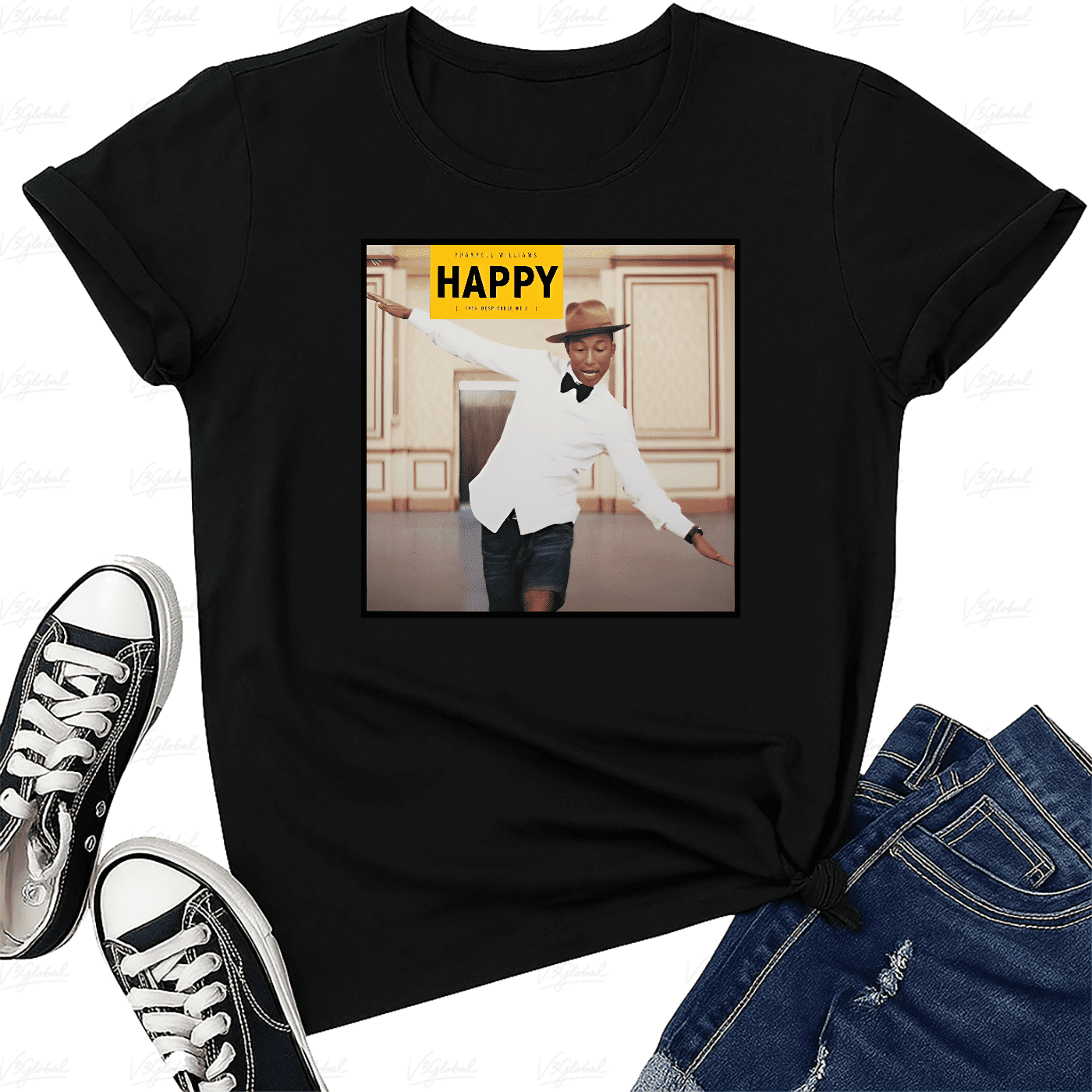 Pharrell Williams Retro Music Producer Rap Fan Art Graphic Unisex T ...