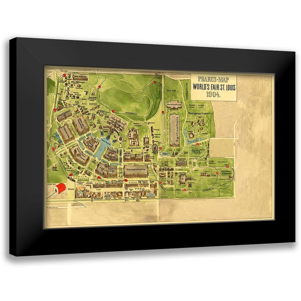 Pharus 24x17 Black Modern Framed Museum Art Print Titled - St. Louis Missouri Worlds Fair ...