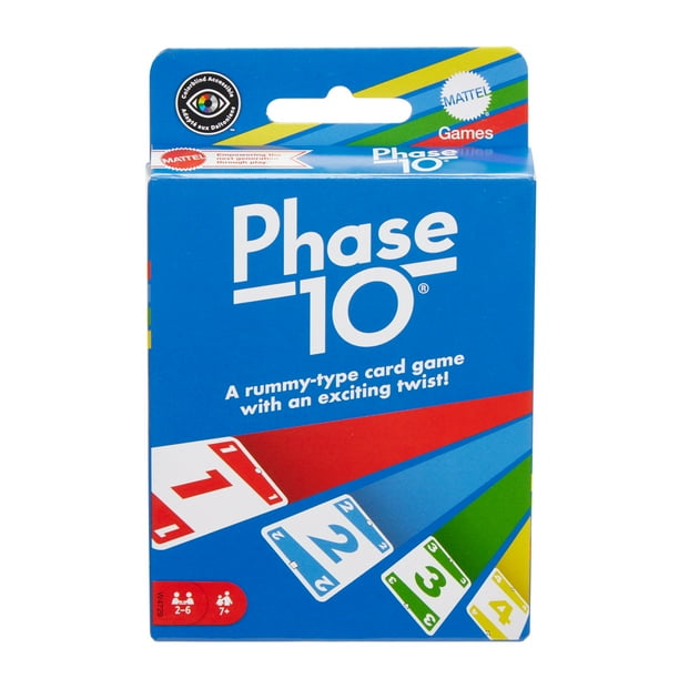 Phase 10 Card Game, Family Game for Adults & Kids, Challenging ...