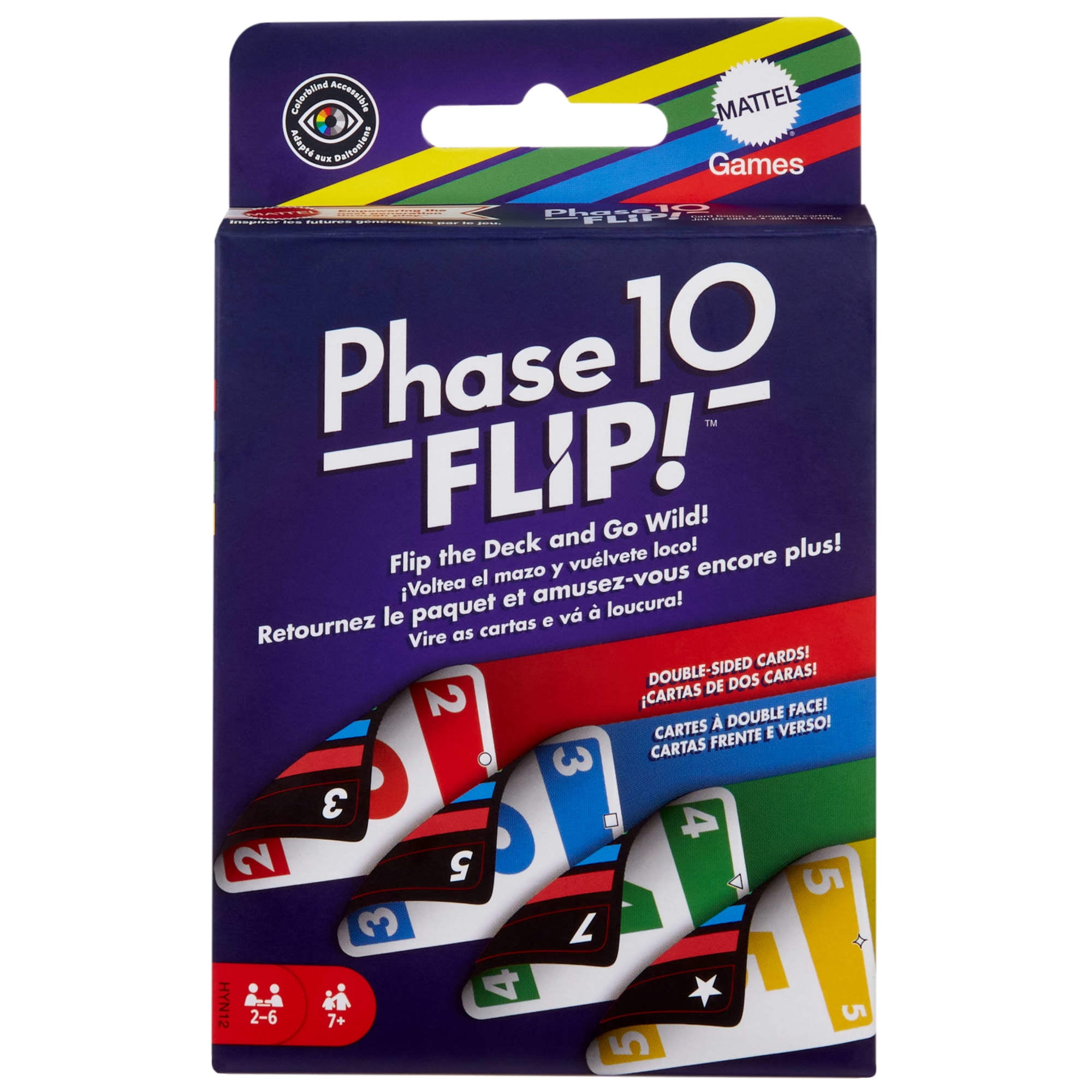 Phase 10 Flip Card Game, Classic Family Card Game with Double-Sided ...