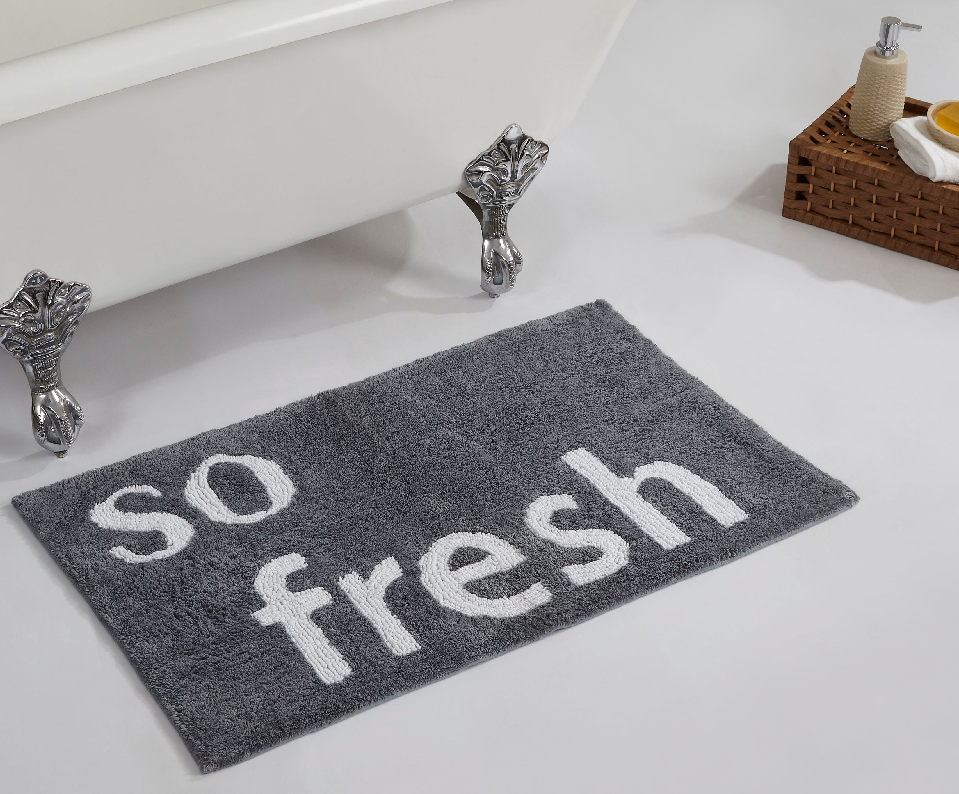 Phase Bath Rugs So Fresh Bath Rug 21X34 Grey - Walmart.com