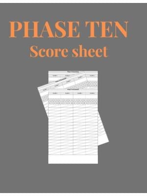 Phase Ten Score Sheets: Phase 10 Card Game Score Sheets - Walmart.com