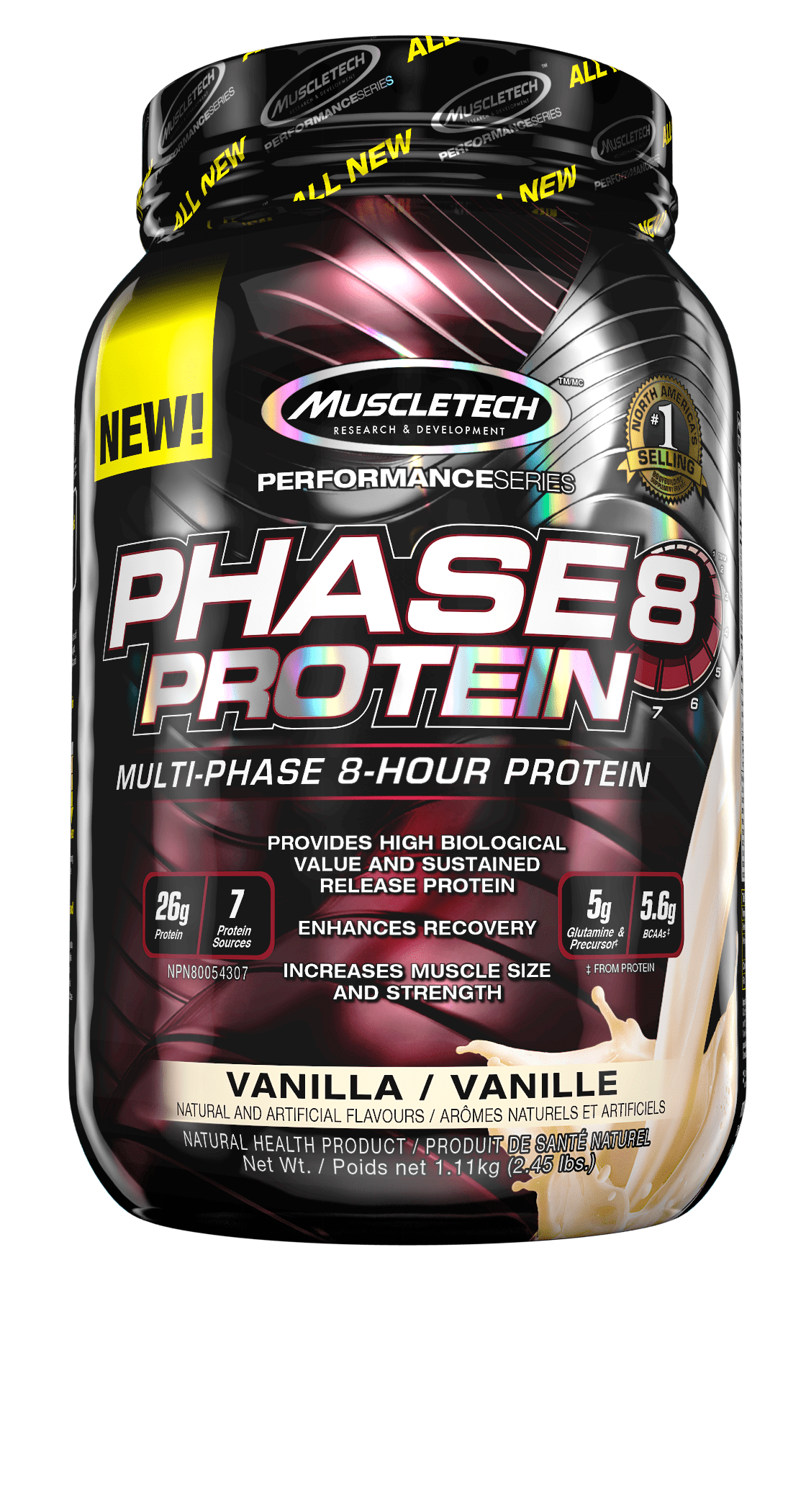 Phase8 Whey Protein Powder, Sustained Release 8-Hour Protein Shake ...