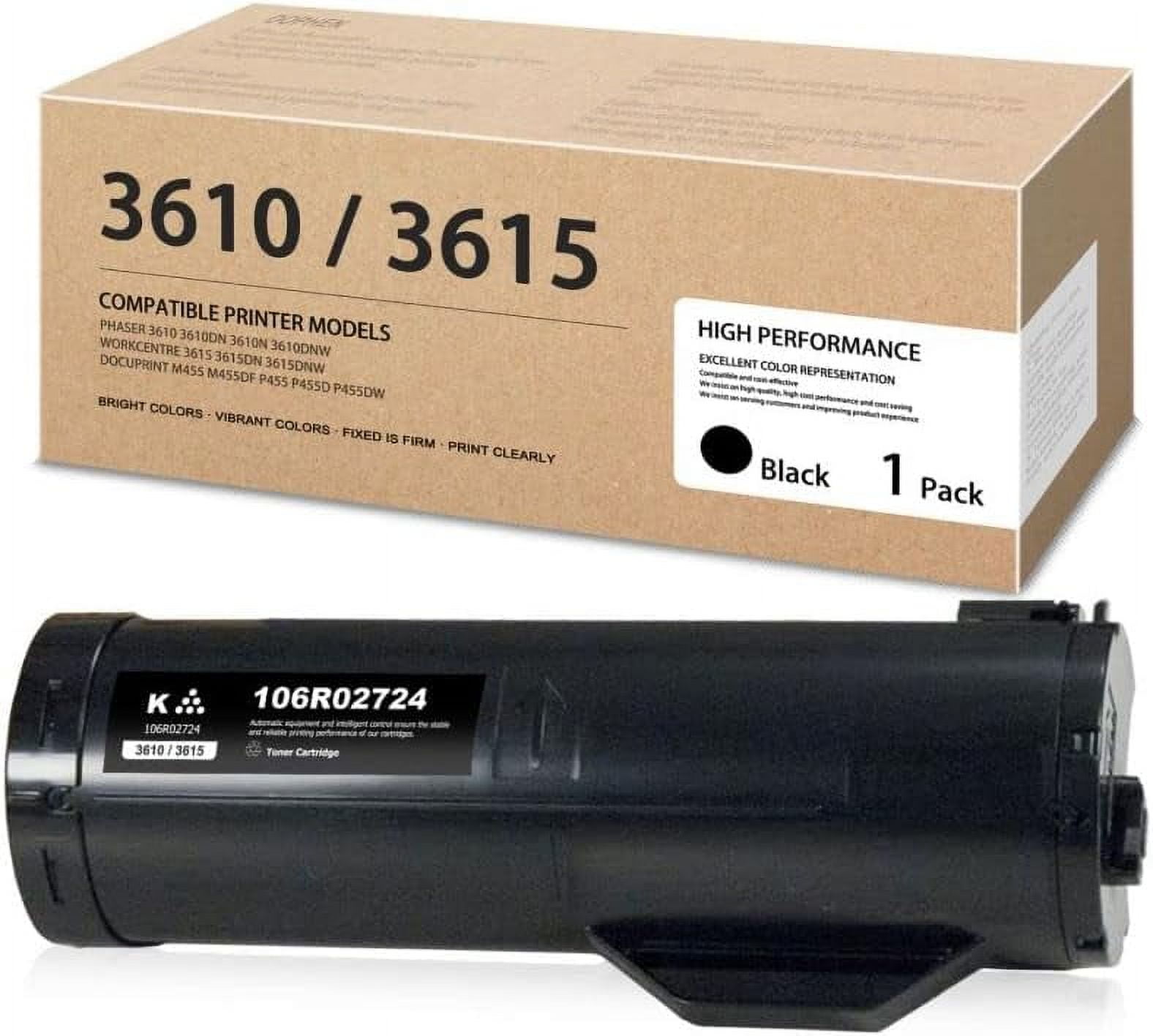 Phaser 3610 Workcentre 3615 Black Toner Cartridge - 106R02724 1 Pack ...