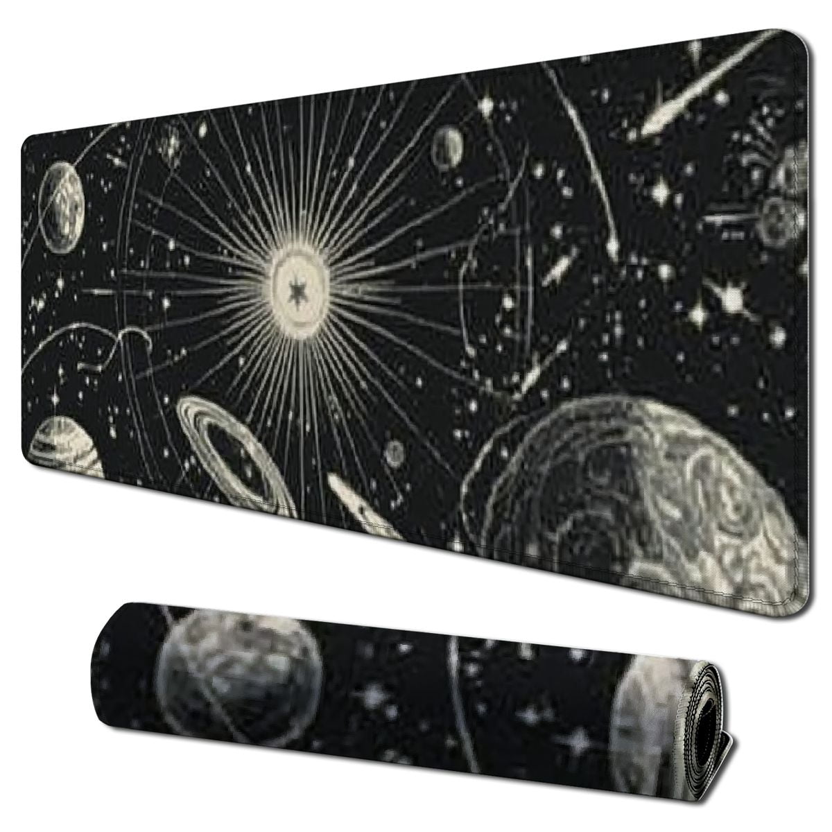 Phases Extended Gaming Mouse Pad Large Desk Mat with Non-Slip Rubber ...