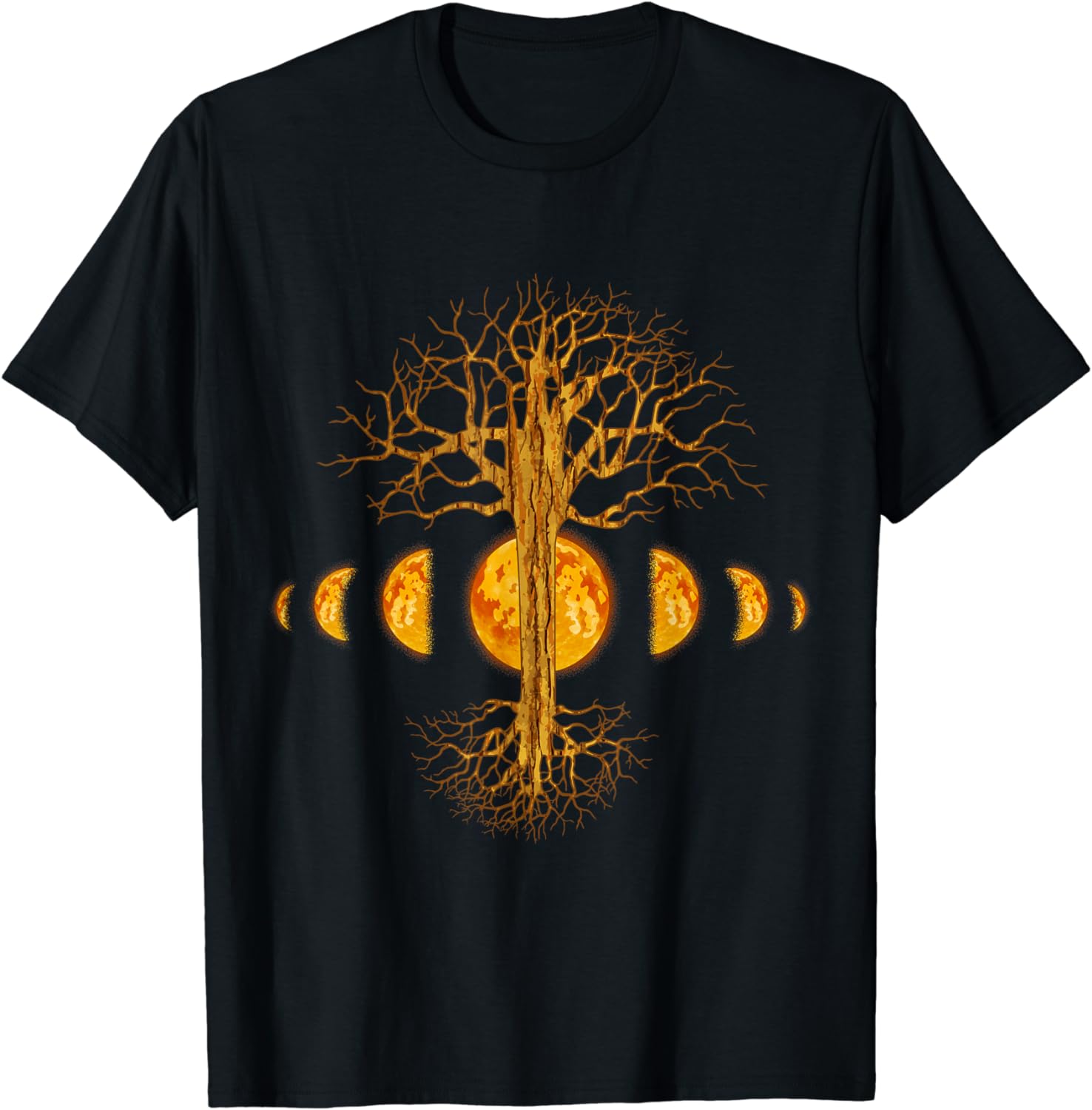 Phases Of The Moon Roots Tree Of Life Tee Yoga Lover T-Shirt - Walmart.com