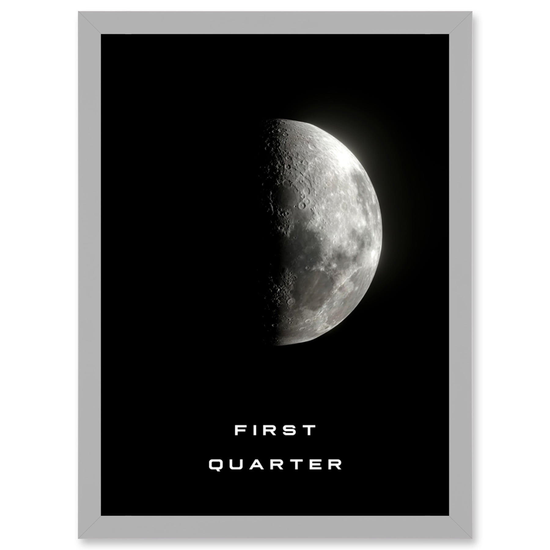 Phases of the Moon Astronomy First Quarter Lunar Space Poster Artwork ...