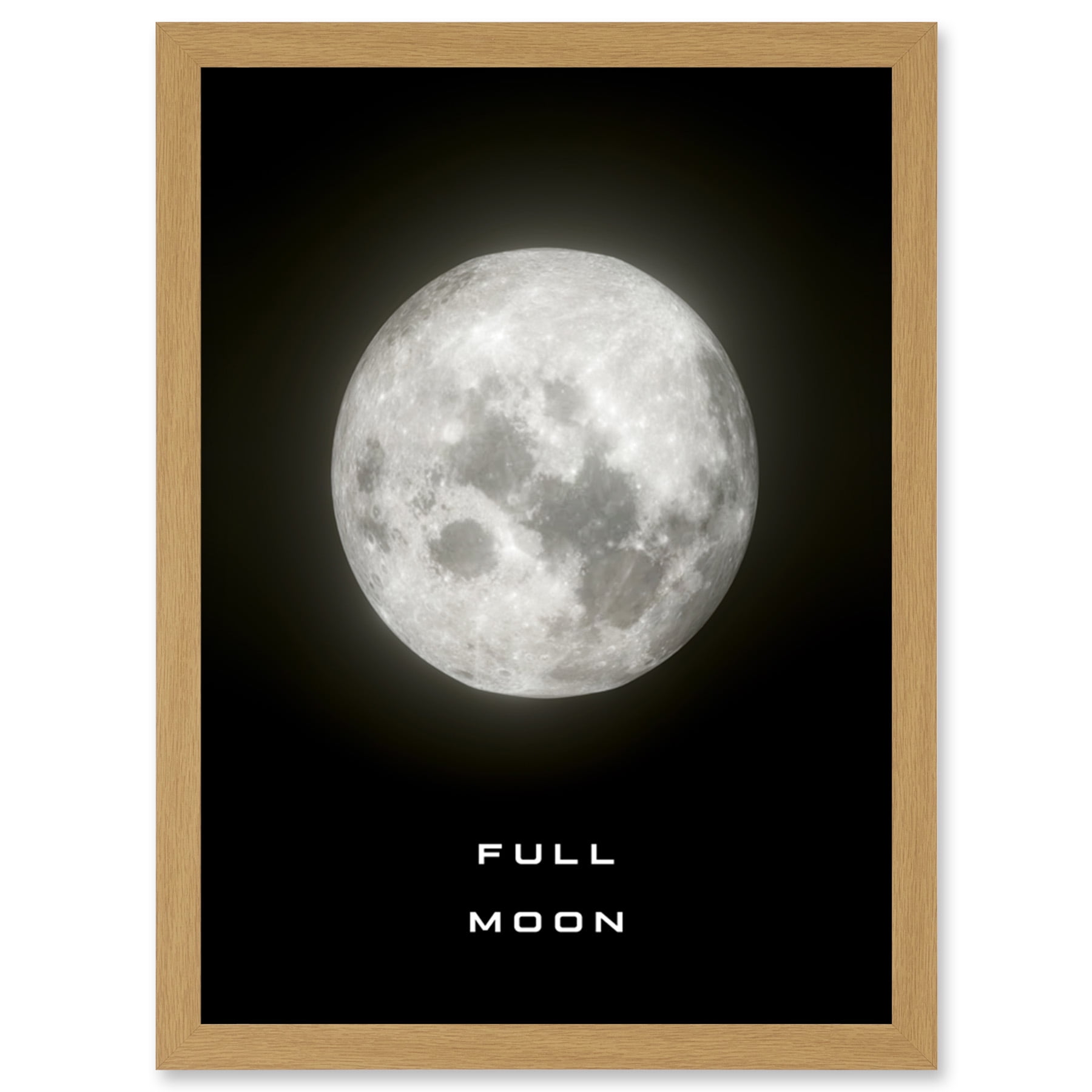 Phases of the Moon Astronomy Full Moon Lunar Space Poster Artwork ...