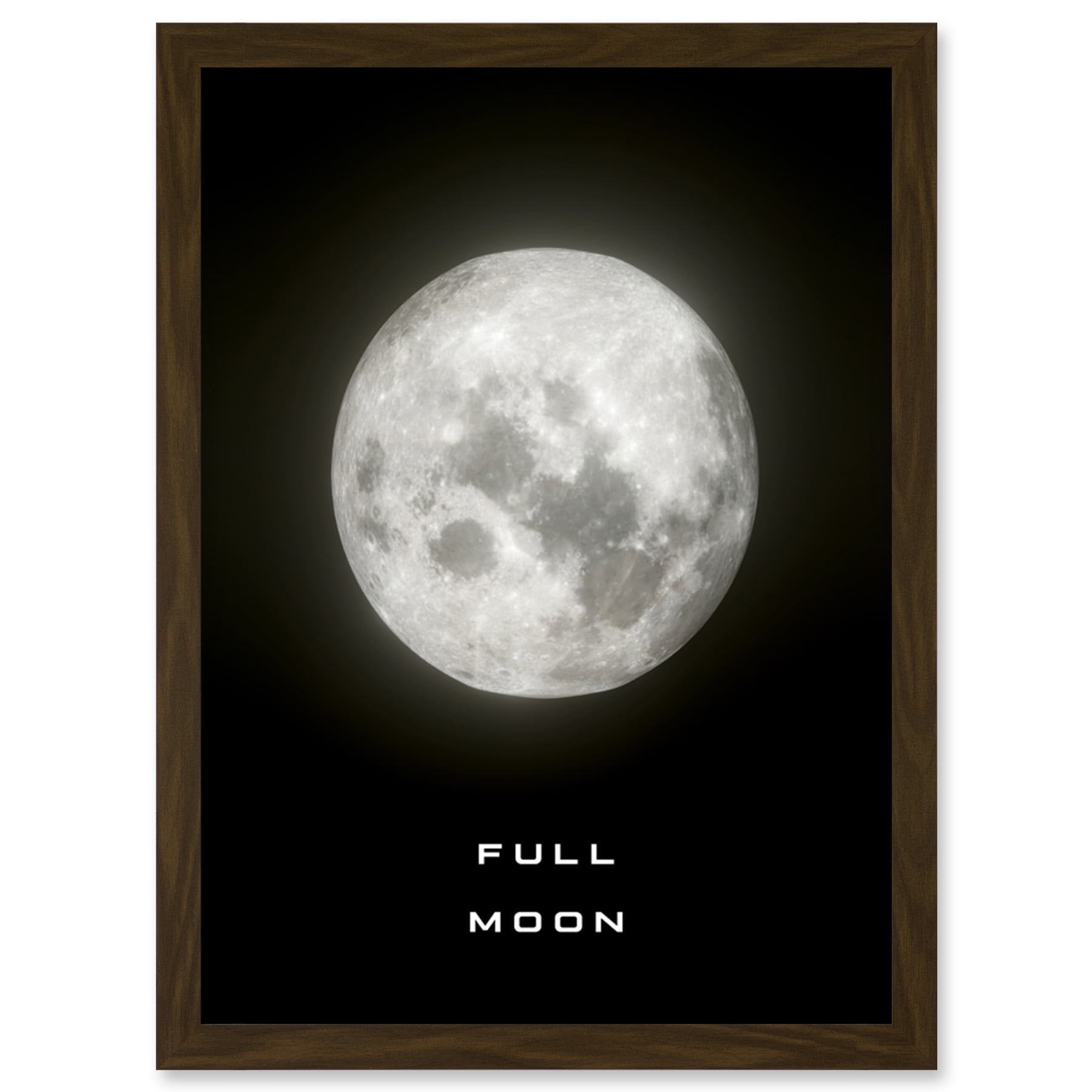 Phases of the Moon Astronomy Full Moon Lunar Space Poster Artwork ...