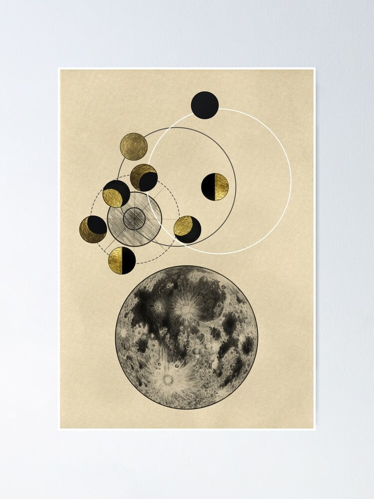 Phases of the Moon Fashion Art Decor Frame - Walmart.com